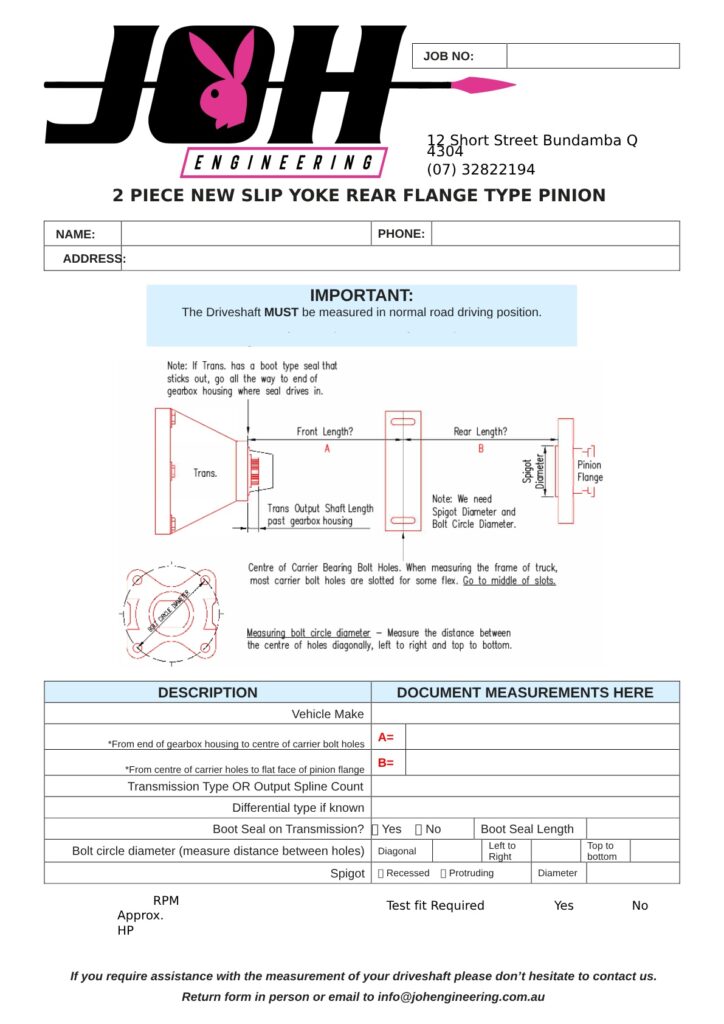Request Forms - JOH Auto Engineering